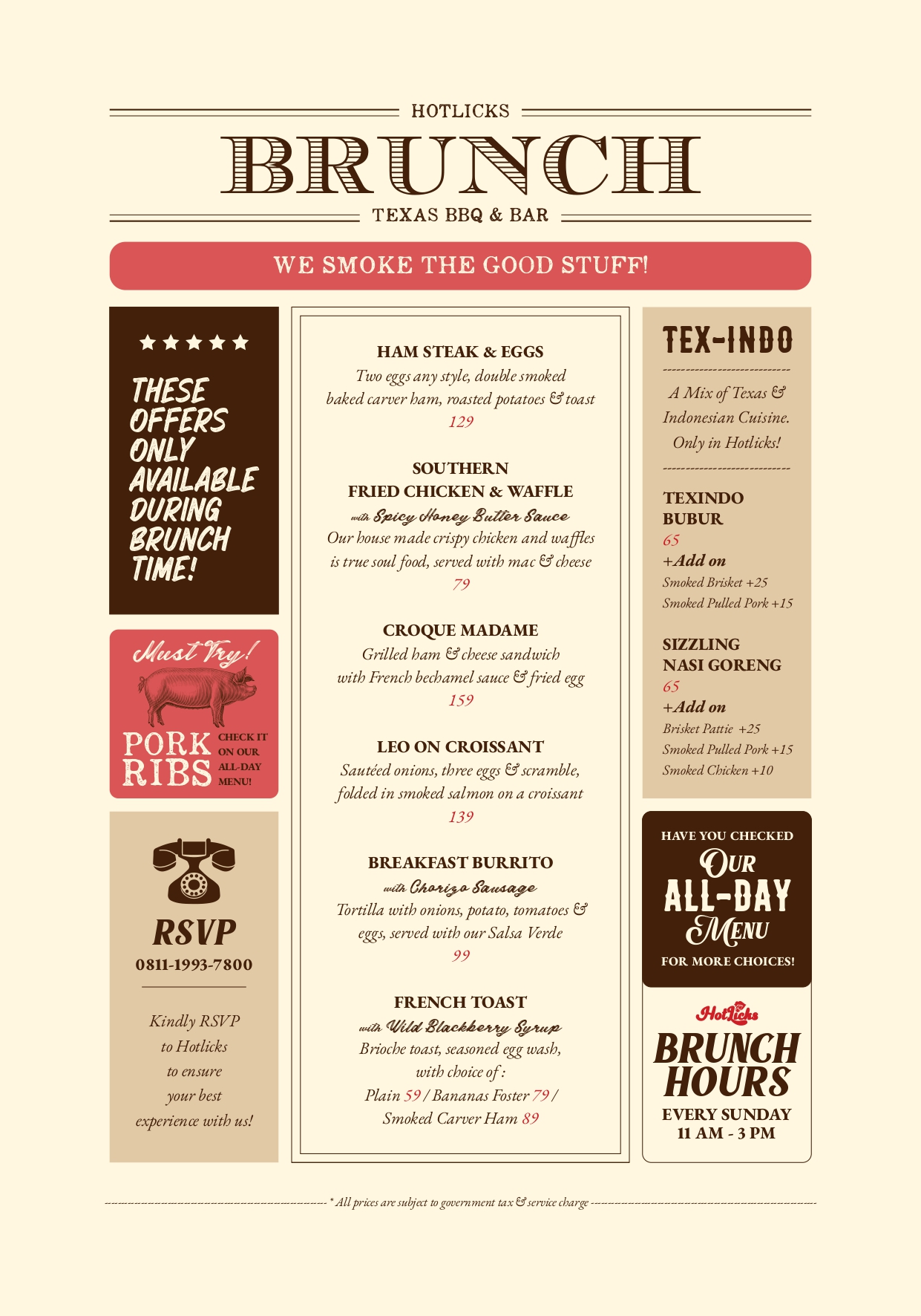 Brunch Menu - Hotlicks
